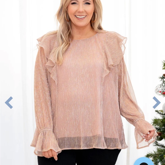 Chic Soul | Tops | Nwt Chic Soul Stay Out All Night Rose Gold Top 3x ...
